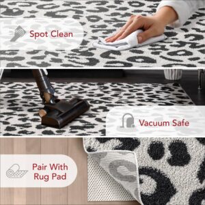 nuLOOM Annette Modern Leopard Print Area Rug, 5x7, Dark Grey