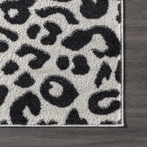 nuLOOM Annette Modern Leopard Print Area Rug, 5x7, Dark Grey