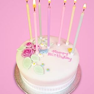 Talking Tables Pack of 16 - Size 10cm Pastel Birthday Candles Make Your Cake Extra Special This Year.