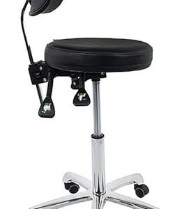 SKINACT Gold Series Esthetician/Medical/Dental Office Stool (Black)