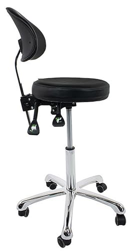 SKINACT Gold Series Esthetician/Medical/Dental Office Stool (Black)