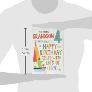 Regal Publishing Juvenile Birthday Card Age 4 Grandson - 9 x 6 inches -