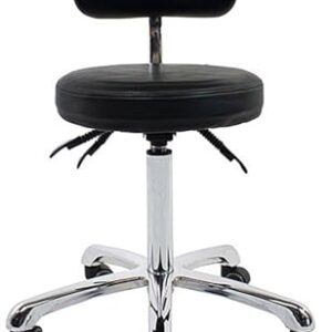 SKINACT Gold Series Esthetician/Medical/Dental Office Stool (Black)