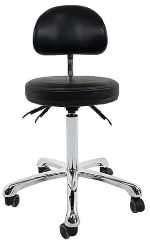 SKINACT Gold Series Esthetician/Medical/Dental Office Stool (Black)