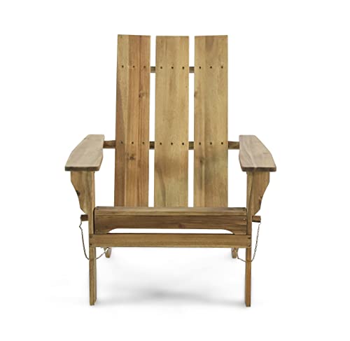 Christopher Knight Home Aberdeen Outdoor Contemporary Acacia Wood Foldable Adirondack Chair, natural stained