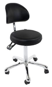 skinact gold series esthetician/medical/dental office stool (black)