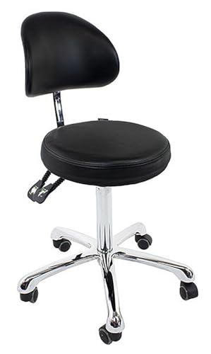 SKINACT Gold Series Esthetician/Medical/Dental Office Stool (Black)