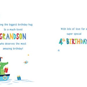 Regal Publishing Juvenile Birthday Card Age 4 Grandson - 9 x 6 inches -