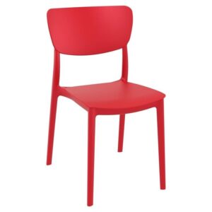 compamia monna outdoor dining chair in red (set of 2)