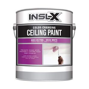 insl-x color-changing acrylic ceiling paint, white, 1 gallon, 128 fl oz (pack of 1)