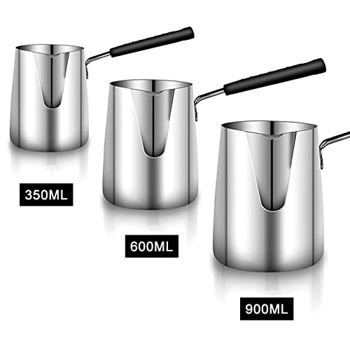 Butter Coffee Milk Warmer Mini Butter Melting Pot Turkish Coffee Warmer and Butter Melting Pot, Stainless Steel, 12-Ounce Capacity (350ML)