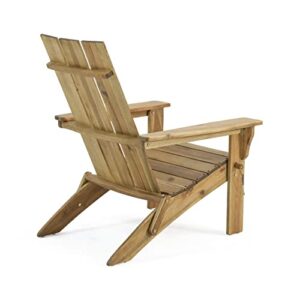 Christopher Knight Home Aberdeen Outdoor Contemporary Acacia Wood Foldable Adirondack Chair, natural stained