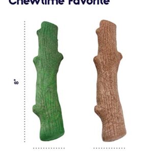 Petstages Dogwood Wood Durable Dog Chew Toys, Real Wood & Mint, 2-Pack, Large