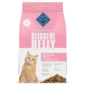 blue buffalo true solutions blissful belly digestive care natural dry food for adult cats, chicken, 3.5-lb bag