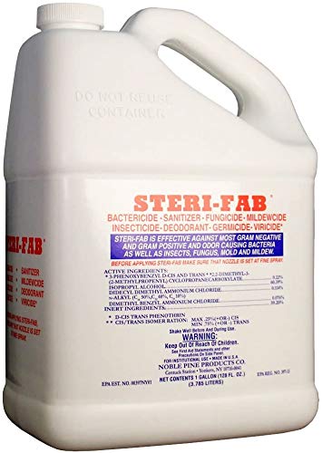 STERI-FAB Bactericide, Sanitizer, Fungicide, Mildewcide, Insecticide, Deodorant & Virucide - 1 Bottle (Gallon)