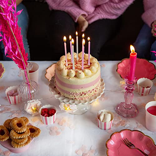 Talking Tables Pack of 16 - Size 10cm Pastel Birthday Candles Make Your Cake Extra Special This Year.