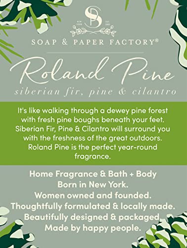 Soap & Paper Factory Roland Pine 3 Oz Tin Perfumed Soy Candle, Roland Pine, Roland Pine, 3 Ounce