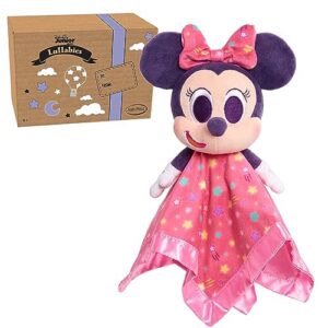 disney junior music lullabies lovey blankies, minnie mouse, soft fabric