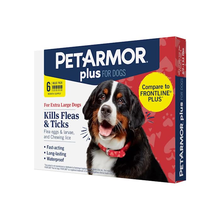 PetArmor Plus F&T Squeeze-On Dog 89-132 lbs., Count of 6, .11 LB