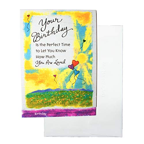 Blue Mountain Arts Greeting Card “Your Birthday Is the Perfect Time to Let You Know How Much You Are Loved” Is a Sweet Way to Say “Happy Birthday” to Someone Special (WCF581)