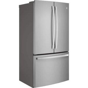 GE Profile PWE23KYNFS 36 Energy Star Counter Depth French Door Refrigerator with 23.1 cu. ft. Capacity Internal Water Dispenser TwinChill Evaporator and Showcase LED Lighting in Fingerprint Resistant Stainless Steel