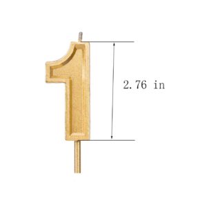 2.76 inch Gold 21st Birthday Candles,Number 21 & 12 Cake Topper for Birthday Decorations