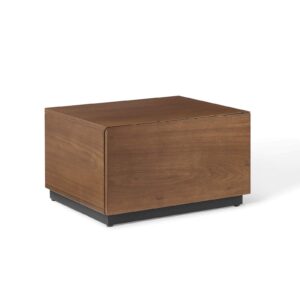 Modway Caima Mid-Century Modern Nightstand with Drawer in Walnut