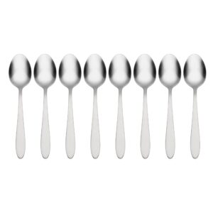 Oneida Taylor Everyday Flatware Teaspoons, Set of 8 18/0 Stainless Steel, Silverware Set