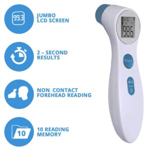 Care Touch Infrared Forehead Thermometer | Non-Contact Digital Infrared Thermometer for Adults and Kids | with Forehead and Object Temperature Modes