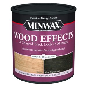 qt minwax 40414 charred black wood effects water-based wood accelerator