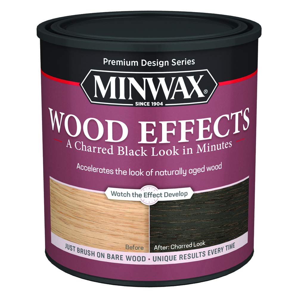 qt Minwax 40414 Charred Black Wood Effects Water-Based Wood Accelerator