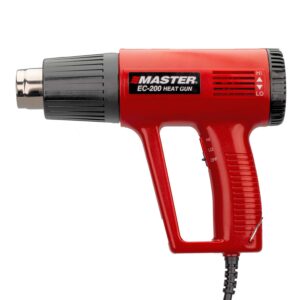 master appliance ec-200 variable temperature heat gun, hot air gun, 120v, 10 amps, 1200w, for shrink wrap, wire connectors, shrink tubing, crafts, stripping paint