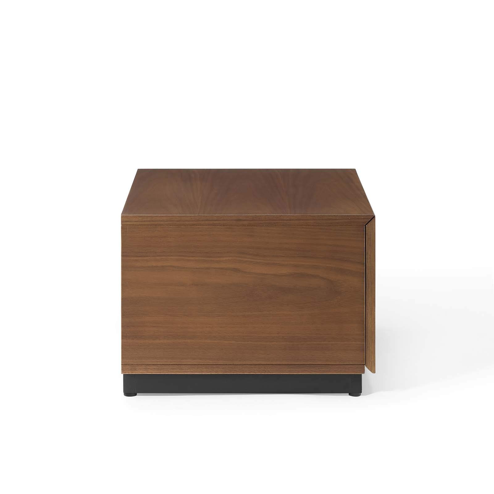 Modway Caima Mid-Century Modern Nightstand with Drawer in Walnut