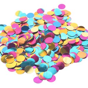 round sequins multi-color confetti throwing confetti 20mm/0.8in metallic foil confetti circles confetti table confetti for birthday party wedding anniversary baby bridal shower, 30g/1oz