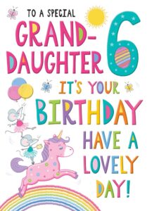 regal publishing juvenile birthday card age 6 granddaughter - 9 x 6 inches -