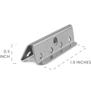 Cornucopia Brands Metal Chair Webbings Clips (25-Pack); Replacement Upholstery Furniture Clamps w/ Screws Included