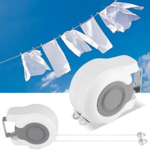 gototop washing line retractable outdoor double clothes line heavy duty wall mounted drying line indoor outdoor laundry line 42.65ft