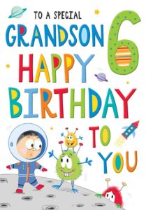 regal publishing juvenile birthday card age 6 grandson - 9 x 6 inches -