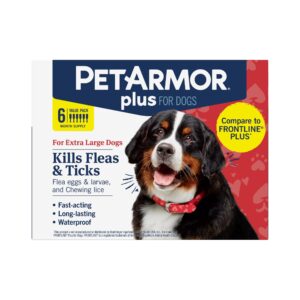 petarmor plus f&t squeeze-on dog 89-132 lbs., count of 6, .11 lb