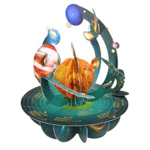 SANTORO Pirouette, 3D Pop Up Greeting Card - Solar System - For Kids, For Him, For Her | Space Card For Birthday