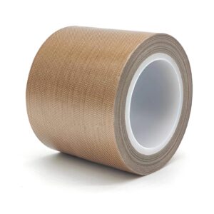 teflon tape, 2 in 30 ft fabric ptfe tape for hand or vacuum impulse sealer machine, ptfe coated adhesive tape for foodsaver, seal a meal, weston etc.