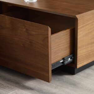 Modway Caima Mid-Century Modern Nightstand with Drawer in Walnut