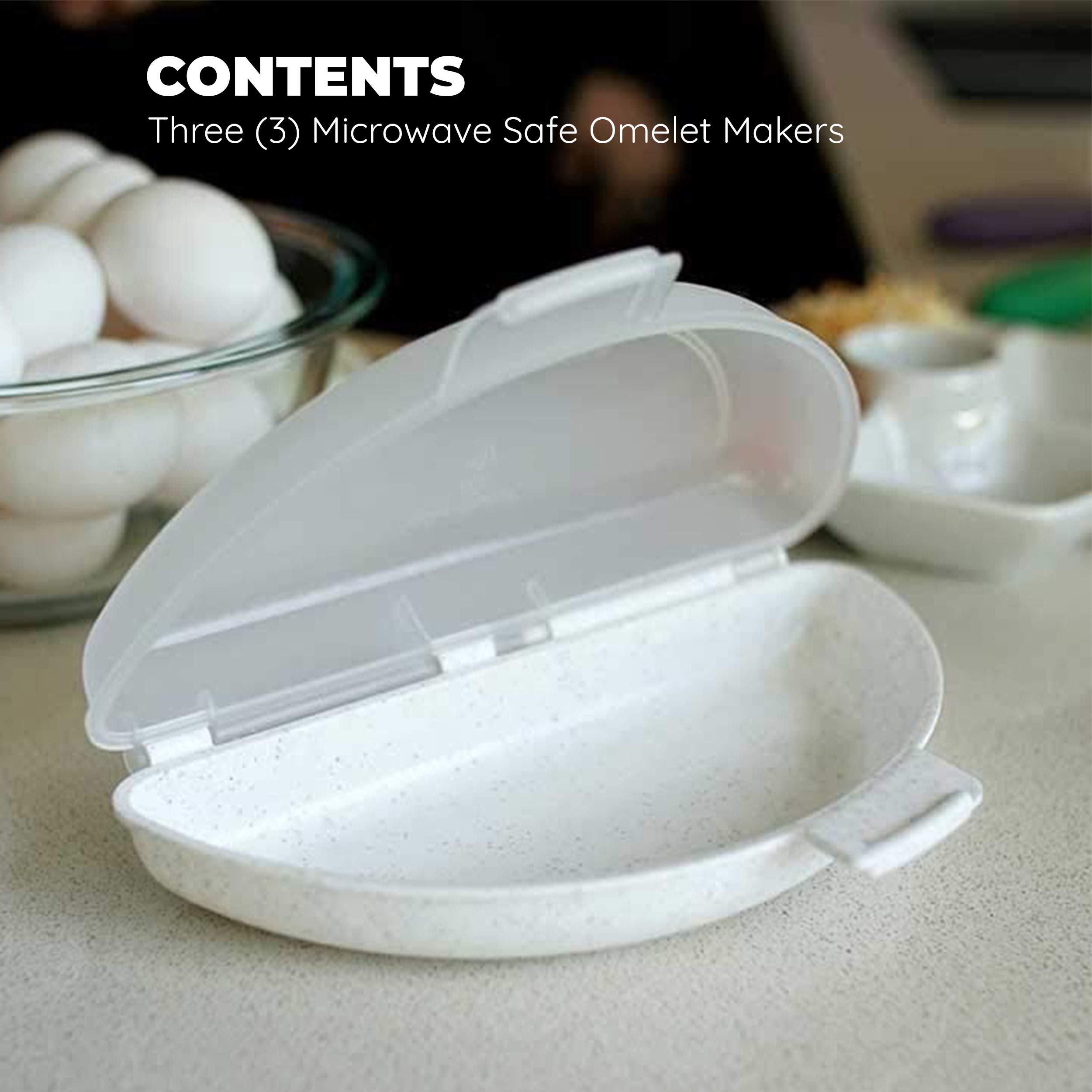 Culinary Elements Microwavable Nonstick Omelet Maker: Quick & Easy Breakfast, Dishwasher Safe, Holds Up to 3 Eggs