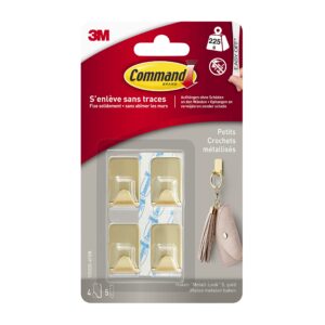 command 17032br small gold metal hook