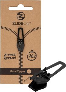 zlideon zipper pull replacement - 1pcs, black, normal (l) - 5a - instant zipper replacement slider for metal zippers