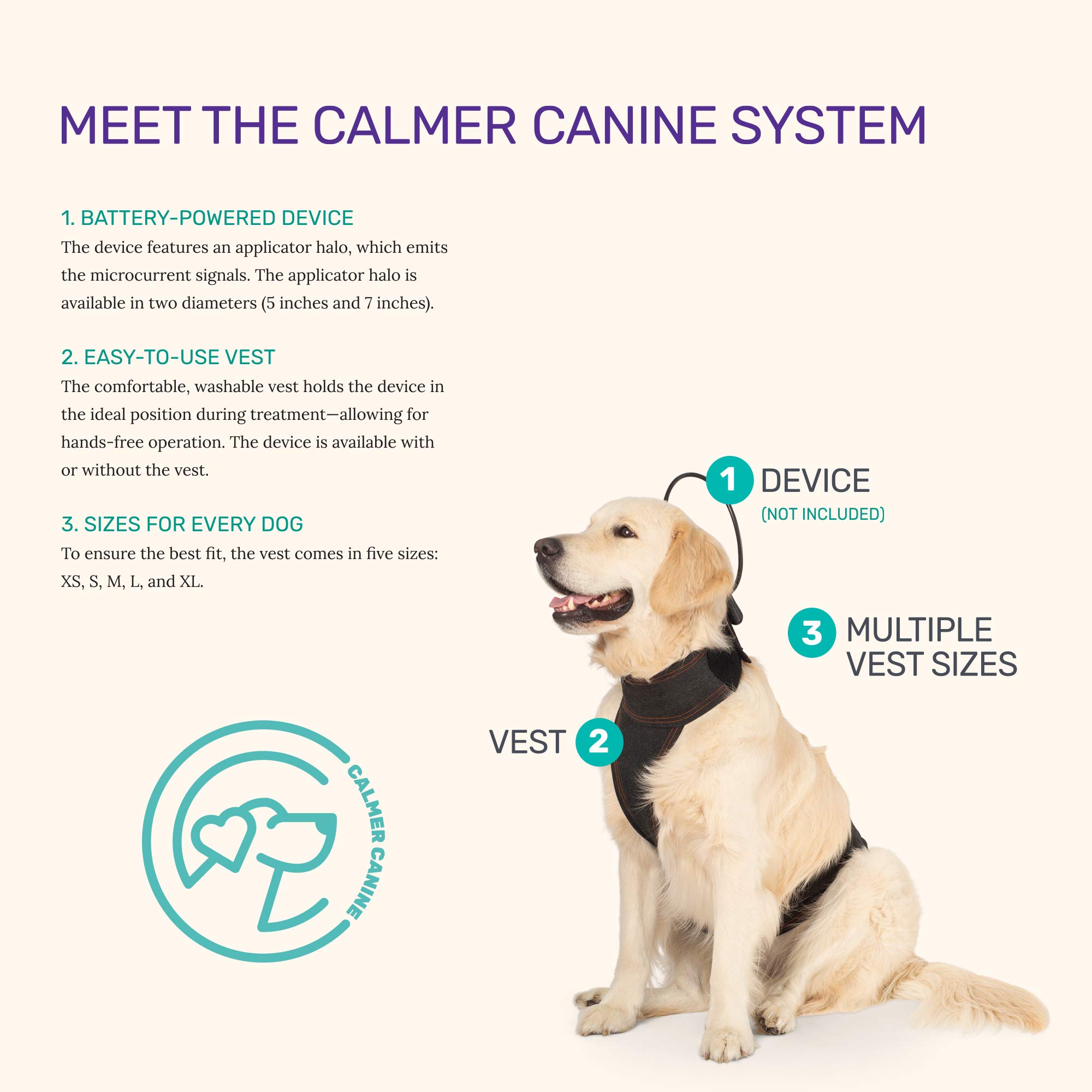 Calmer Canine - Small Convenience Vest for Use with The Anxiety Treatment Device for Dogs (Device Not Included)