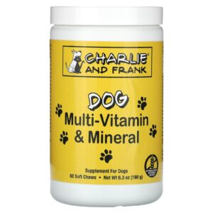 charlie and frank dog multi-vitamin & mineral, supports fresh breath, 60 soft chews, 6.3 oz (180 g)