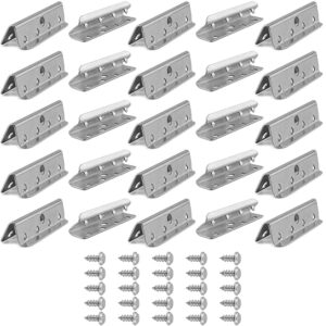 cornucopia brands metal chair webbings clips (25-pack); replacement upholstery furniture clamps w/ screws included