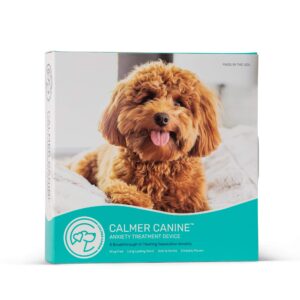 calmer canine bundle - 5 n. anxiety treatment device for dogs with convenience vest (s)