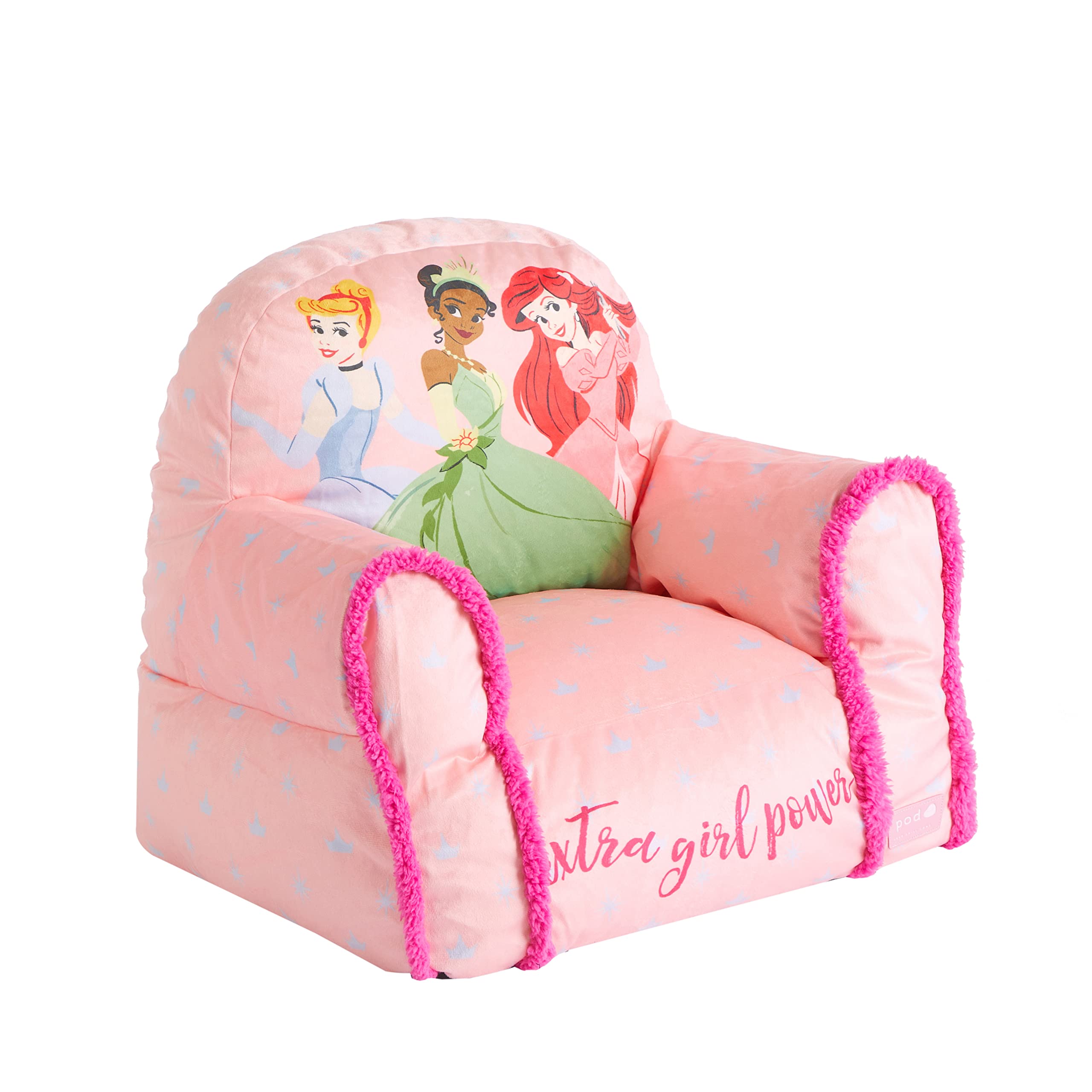 Disney Princess Bean Bag Sofa Chair - Large Size for Kids - Comfortable and Lightweight Plush Furniture - Perfect for Playrooms or Bedrooms